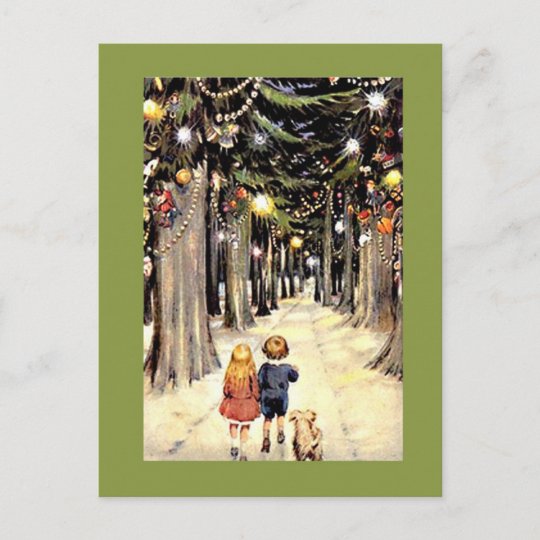 A Walk Down Christmas Memory Lane Holiday Postcard | Zazzle.com