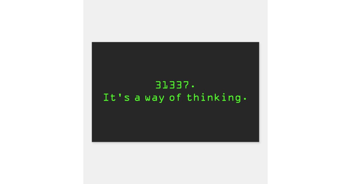A way of thinking rectangular sticker | Zazzle