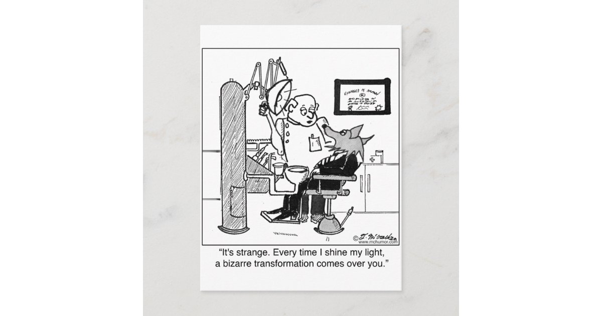 A Werewolf at the Dentist Postcard | Zazzle
