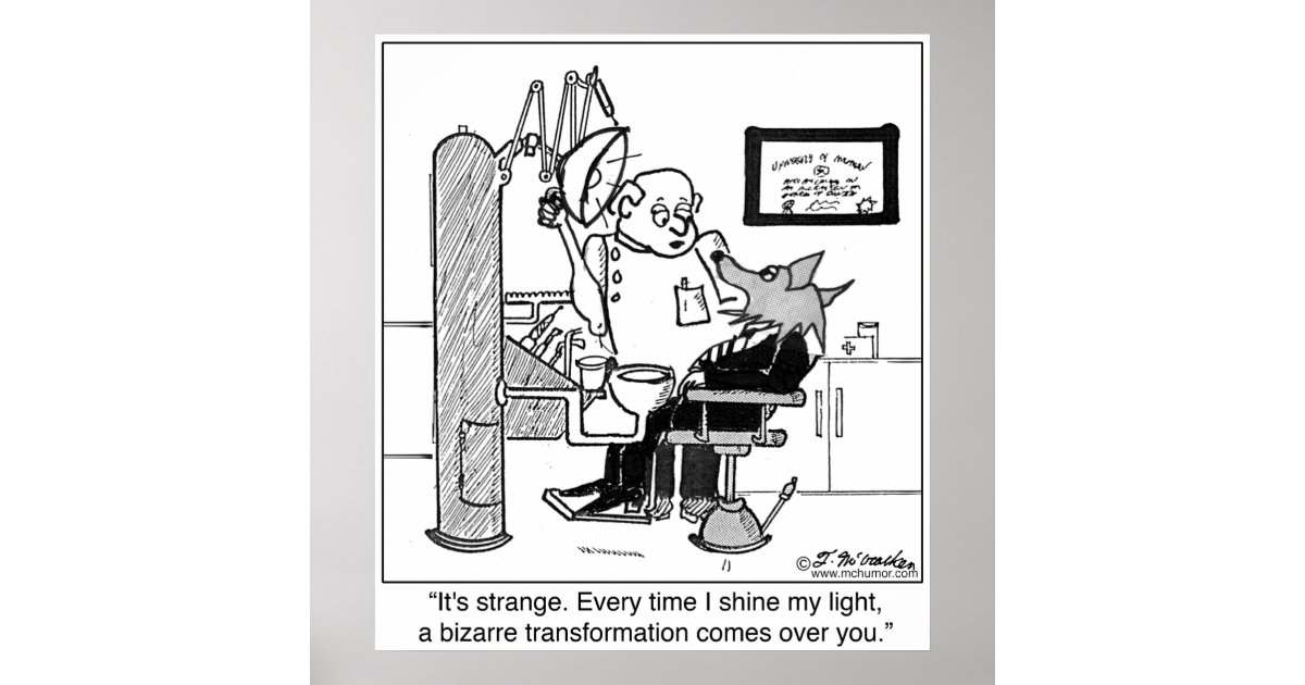 A Werewolf at the Dentist Poster | Zazzle