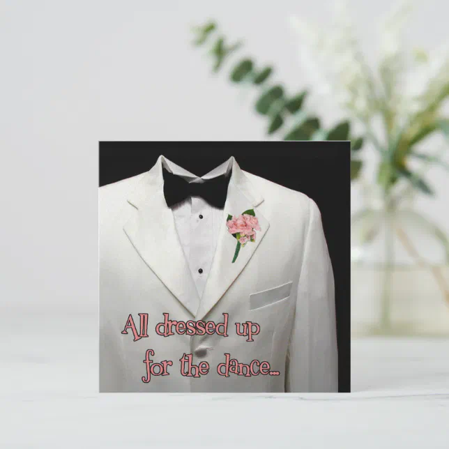 A White Sport Coat Invitation | Zazzle