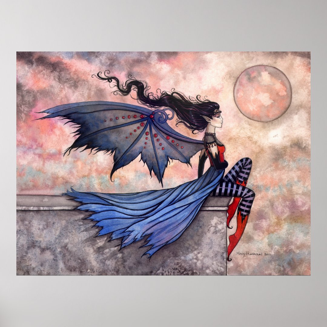 A Wicked Wind Gothic Fairy Vampire Poster | Zazzle