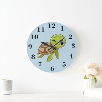 A Wink In Time Large Clock | Zazzle