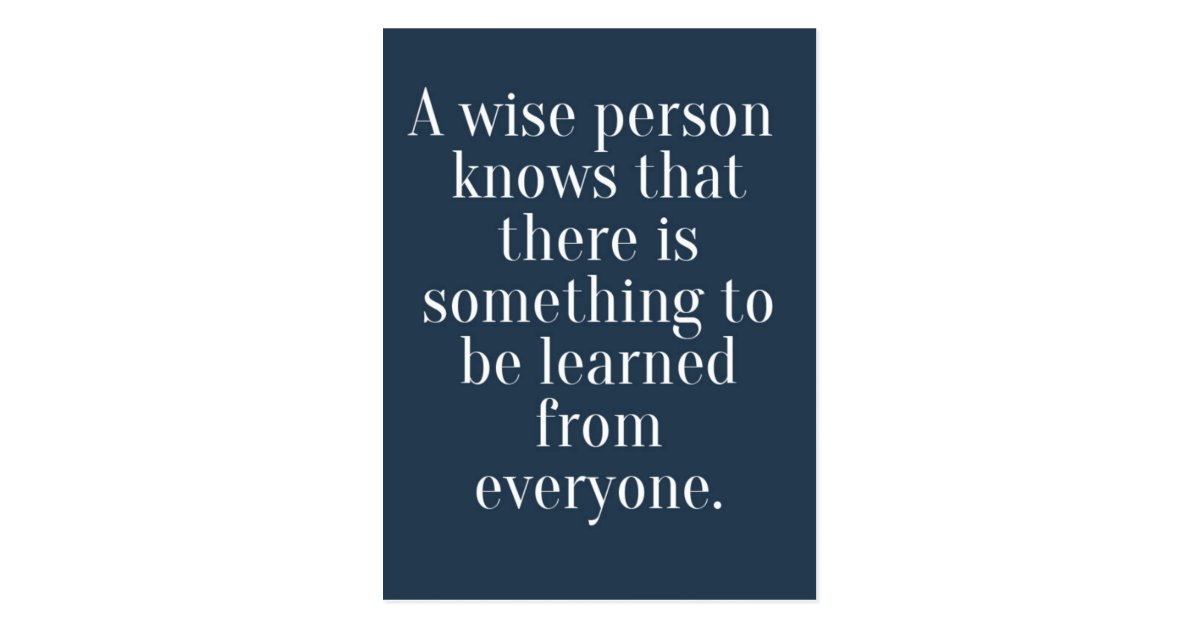 A Wise Person Quote Postcard | Zazzle.com