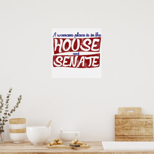 A womans place is in the house and senate poster | Zazzle