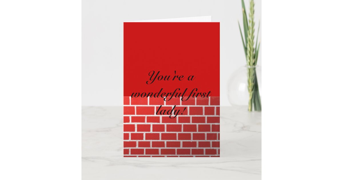 A wonderful first lady thank you card | Zazzle