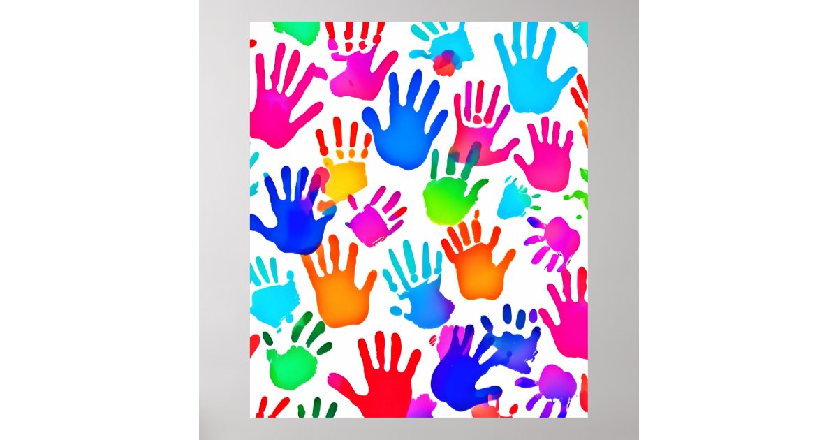 A World of Hands in Color Poster | Zazzle