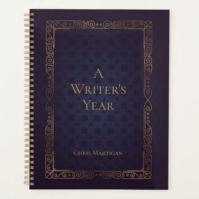 A Writer's Year Custom Planner | Zazzle