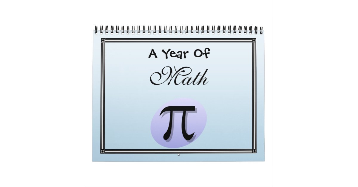 A Year of Math Calendar | Zazzle