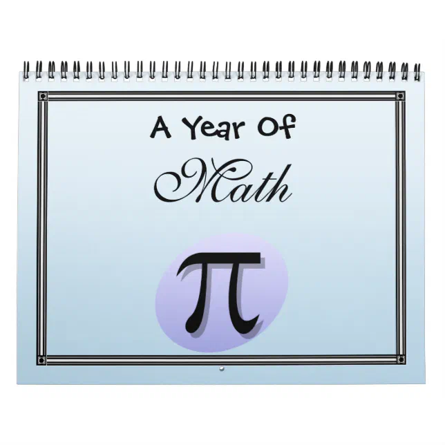 A Year of Math Calendar | Zazzle