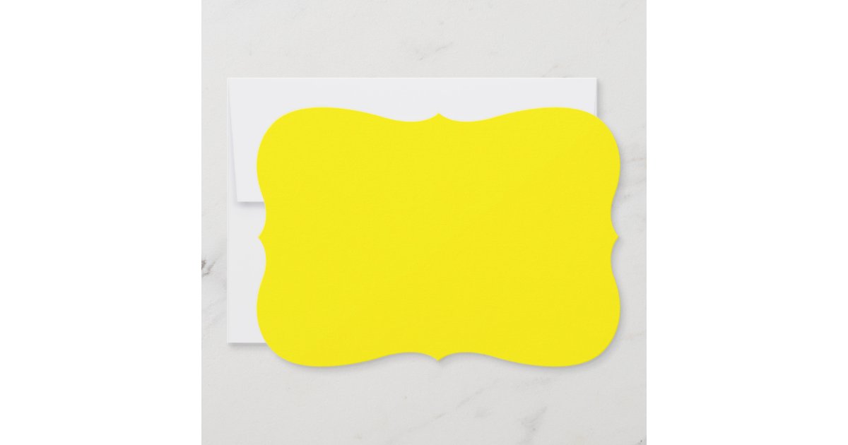 a yellow background with a black border note card | Zazzle