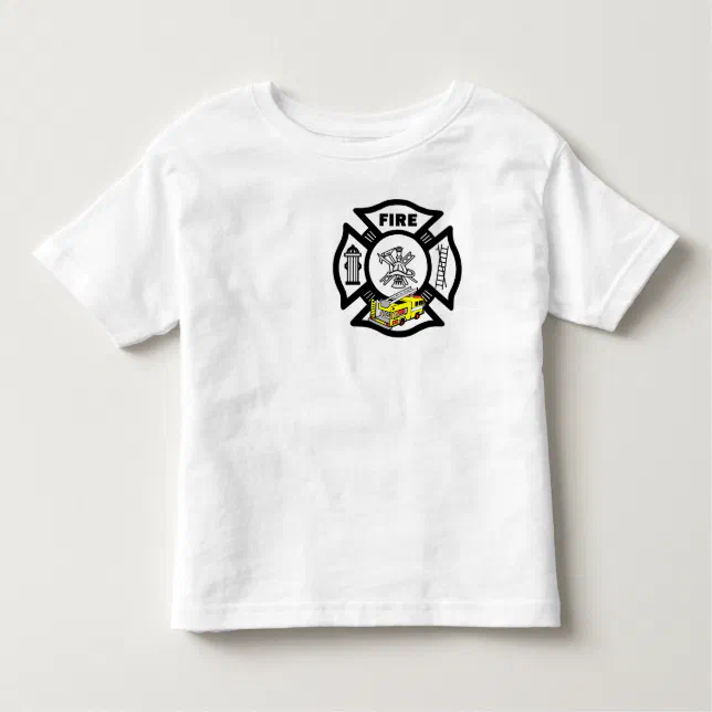 A Yellow Fire Truck Rescue Toddler T-shirt | Zazzle