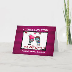 A Zombie Love Story Valentine's Day Holiday Card | Zazzle