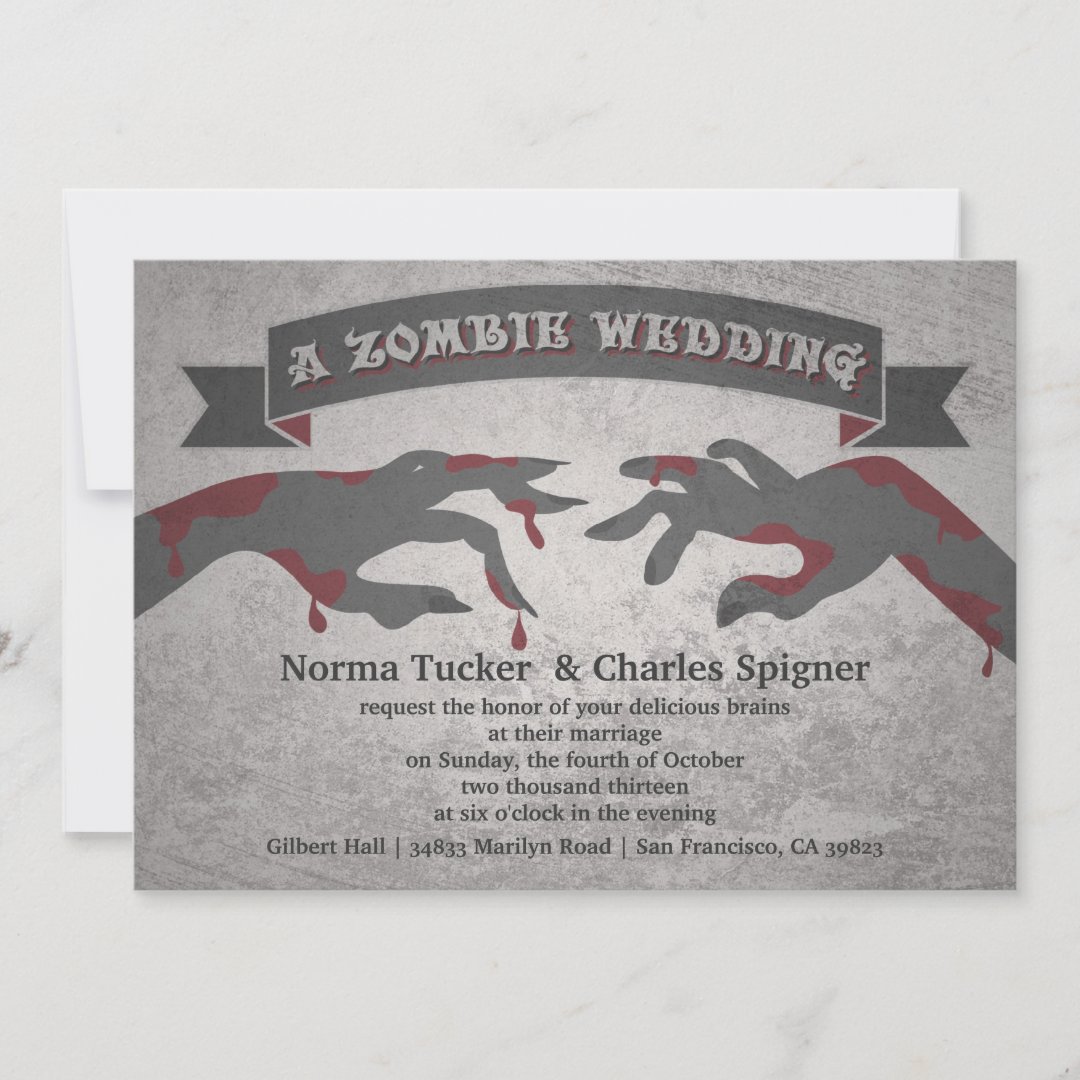 A Zombie Wedding Invitation | Zazzle