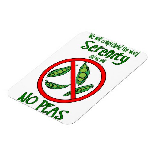 AA 12 Steps “No Peas” Magnet | Zazzle