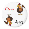 AA- Funky Rooster Dishwasher Magnet | Zazzle