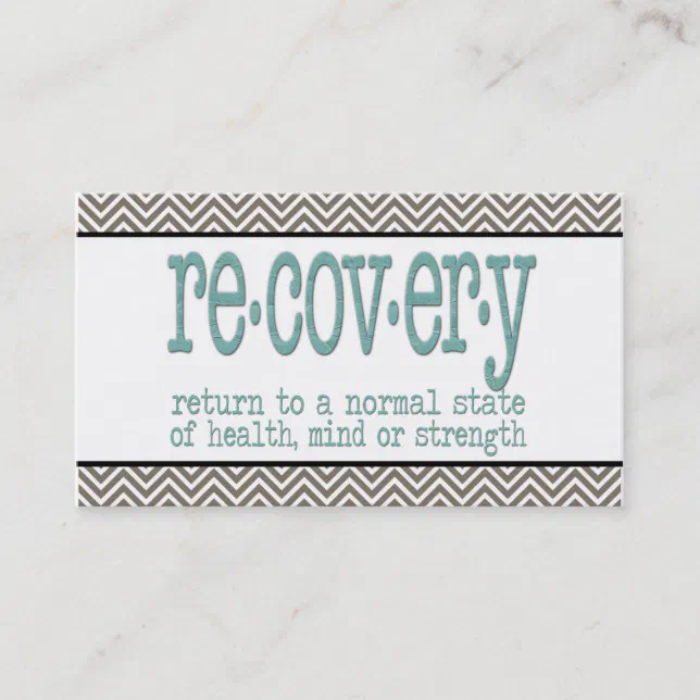 AA Recovery Definition Business Card | Zazzle