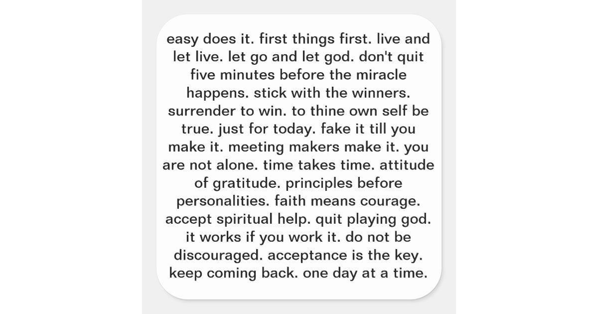 AA slogan sticker | Zazzle