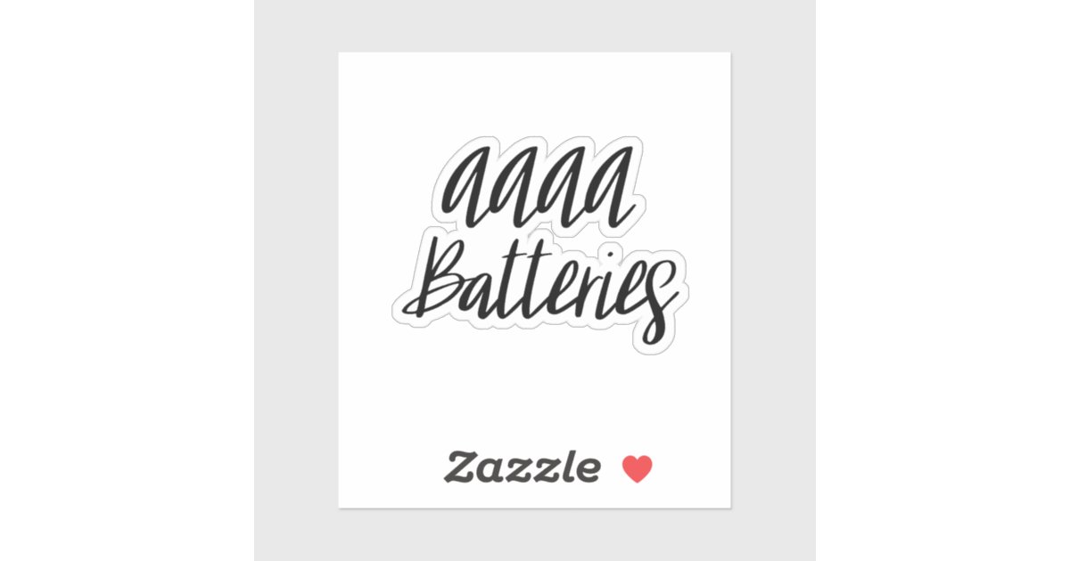 AAAA Batteries Storage Sticker | Zazzle