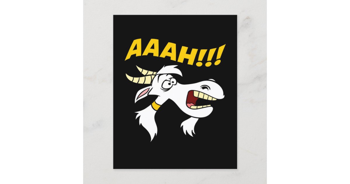 AAAH! Funny Screaming Goat Humor Meme| | Zazzle