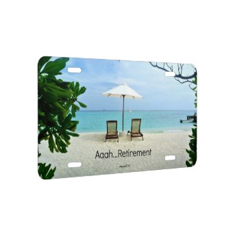 Aaah...retirement License Plate | Zazzle