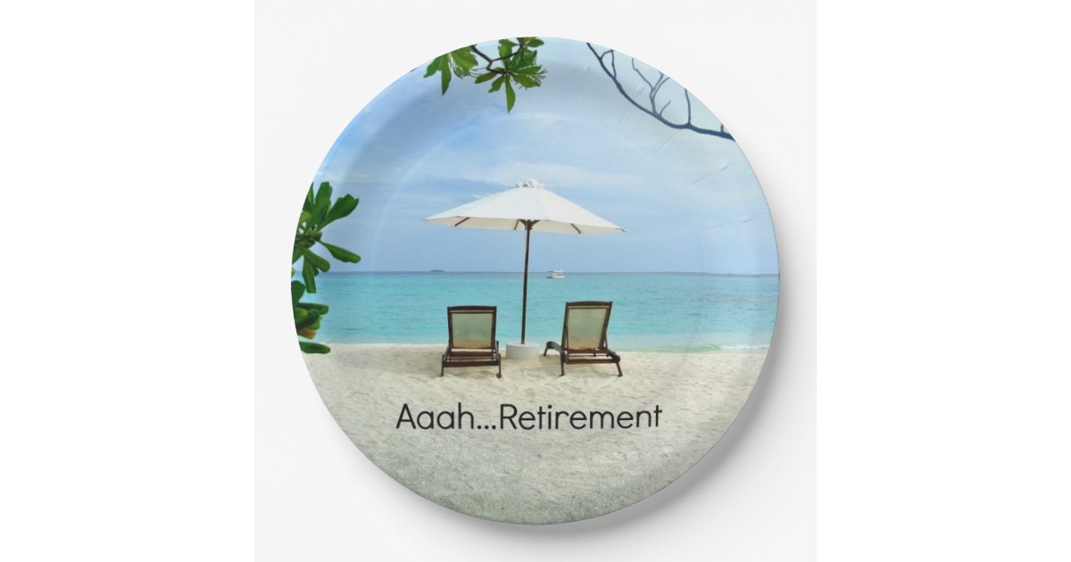 Aaah... retirement paper plates | Zazzle