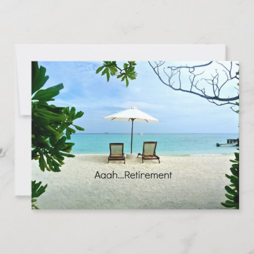 Aaah...retirement, Relaxing at the Beach Card | Zazzle