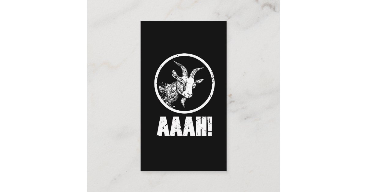 Aaah! Screaming Goat Farm Animal Business Card | Zazzle