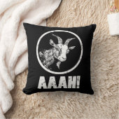 Aaah! Screaming Goat Farm Animal Throw Pillow | Zazzle