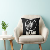 Aaah! Screaming Goat Farm Animal Throw Pillow | Zazzle