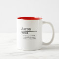 Aaron, Boy Personalized Name Definition Two-Tone Coffee Mug | Zazzle