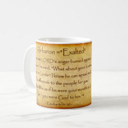 AARON Hebrew Name Mug | Zazzle