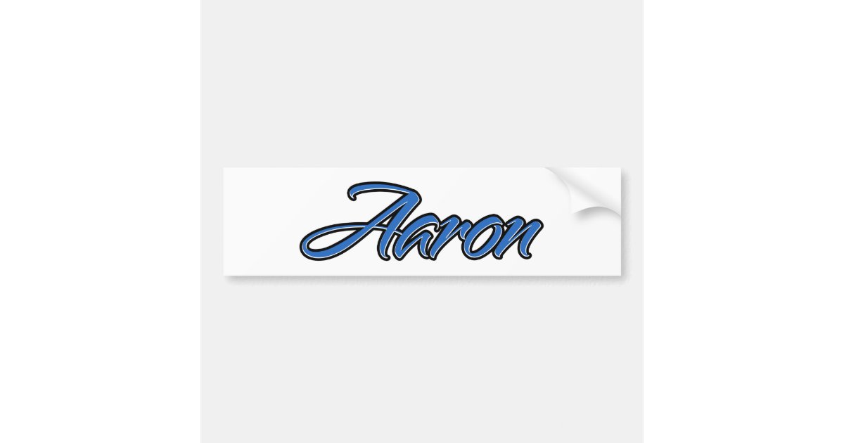 Aaron Name blue Aufkleber Sticker Autoaufkleber | Zazzle