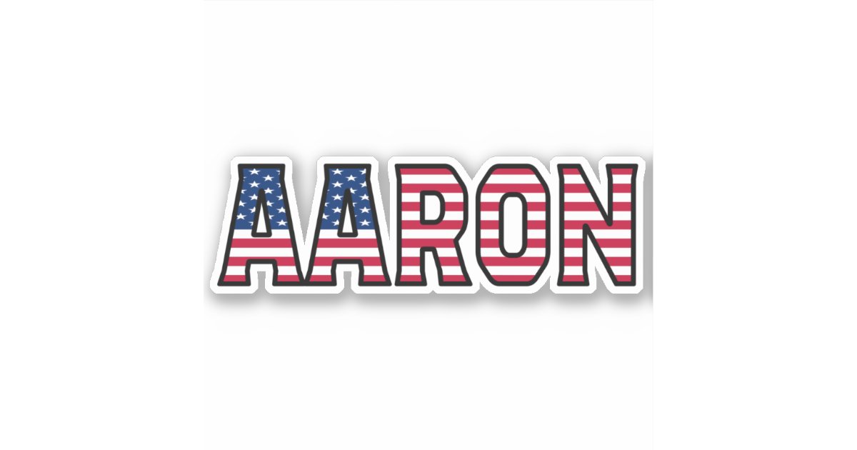 Aaron Name First Name USA Sticker Stickerset | Zazzle