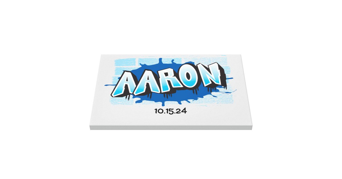 Aaron Your Graffiti Name Brick Wall Sign In Board | Zazzle