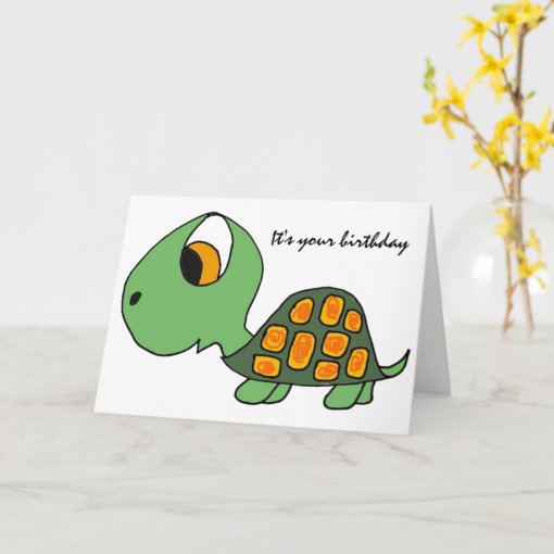 AB-Funny Turtle Birthday Card | Zazzle