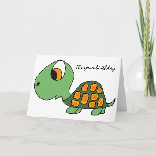 AB-Funny Turtle Birthday Card | Zazzle