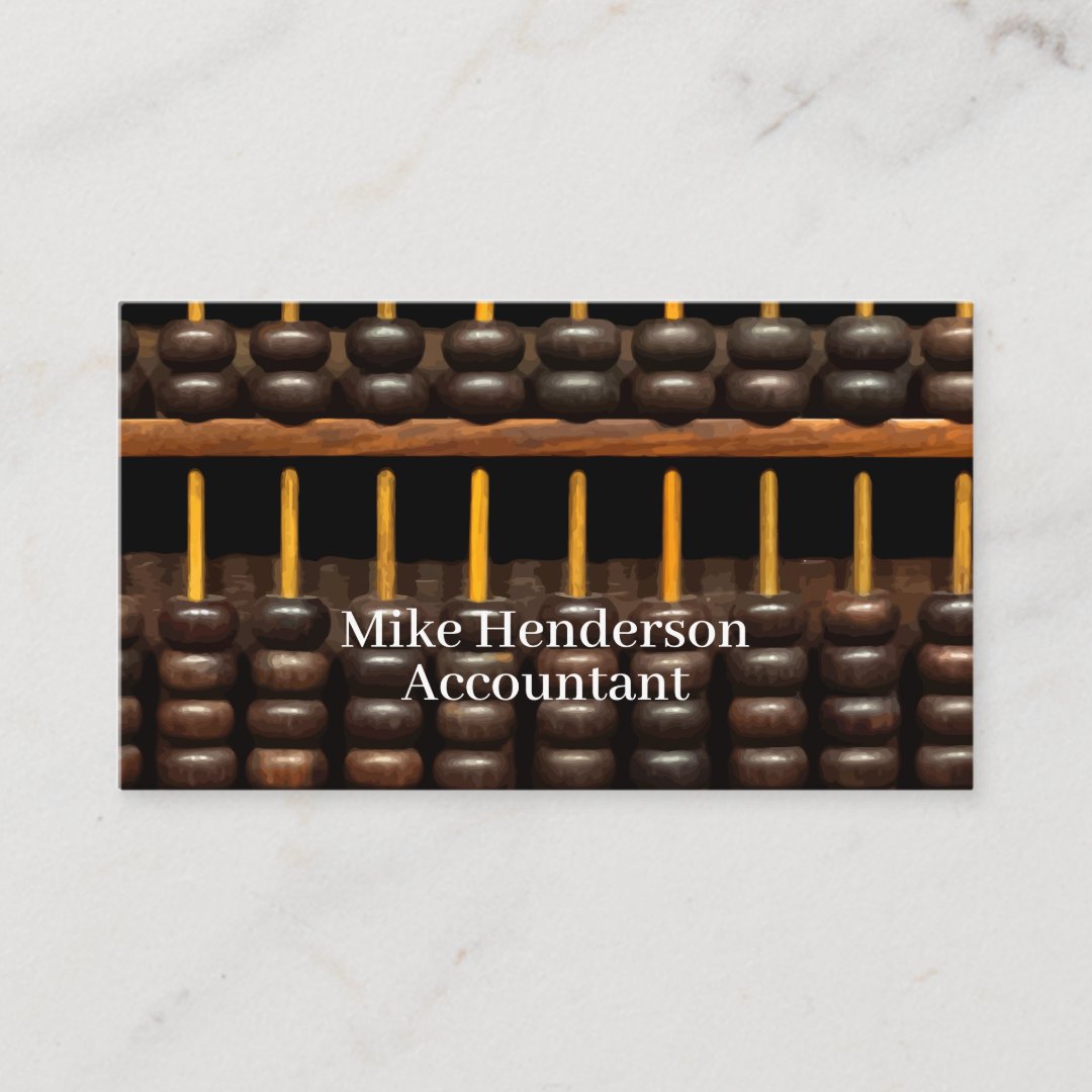 Abacus Accountant Theme Business Card | Zazzle