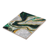 Abalone and Crystals geode digital art Ceramic Tile | Zazzle