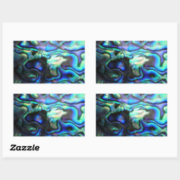 Abalone paua shell rectangular sticker | Zazzle
