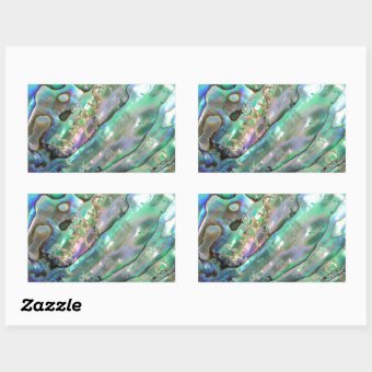 Abalone Rectangular Sticker | Zazzle