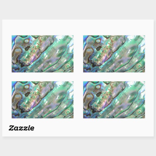 Abalone Rectangular Sticker | Zazzle