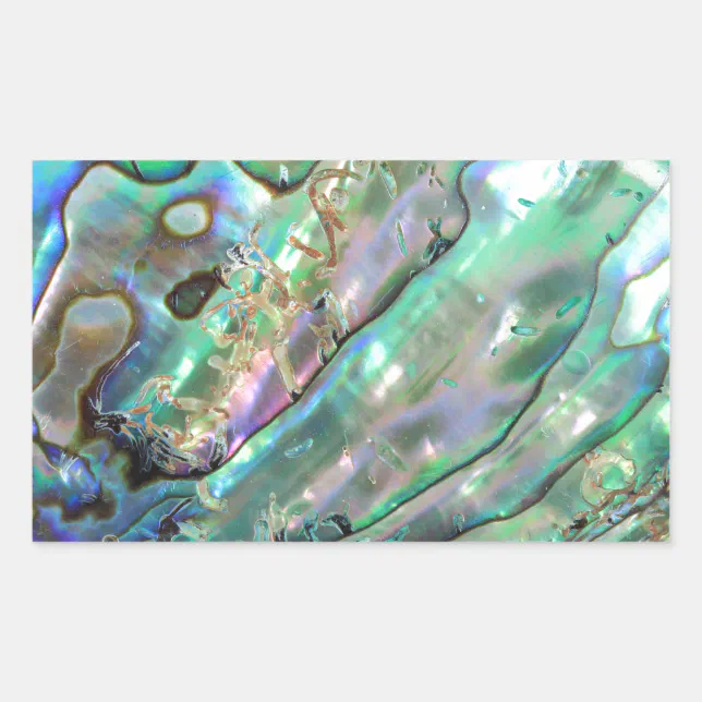 Abalone Rectangular Sticker | Zazzle