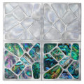 Abalone Shell and Pearl - Cells Collage N10 Ceramic Tile | Zazzle