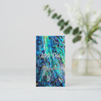 Abalone shell business card | Zazzle