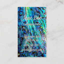 Abalone shell business card | Zazzle