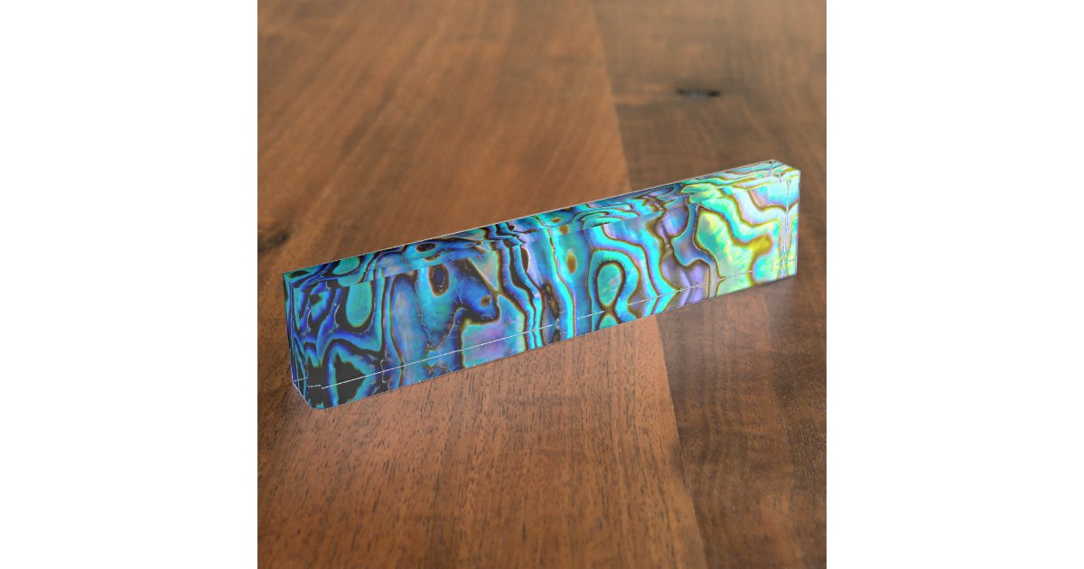 Abalone shell desk name plate | Zazzle