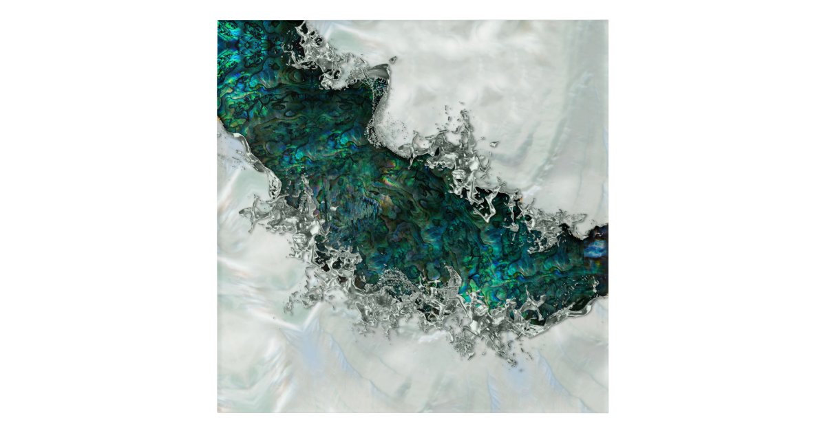 Abalone Shell Pearl and Silver 1 Acrylic Print | Zazzle