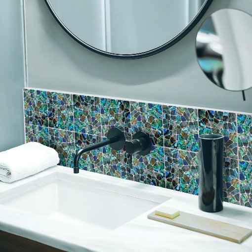 Abalone Shell Texture - Cells Collage N15 Ceramic Tile | Zazzle