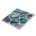 Abalone Shell Texture - Cells Collage N3 Ceramic Tile | Zazzle